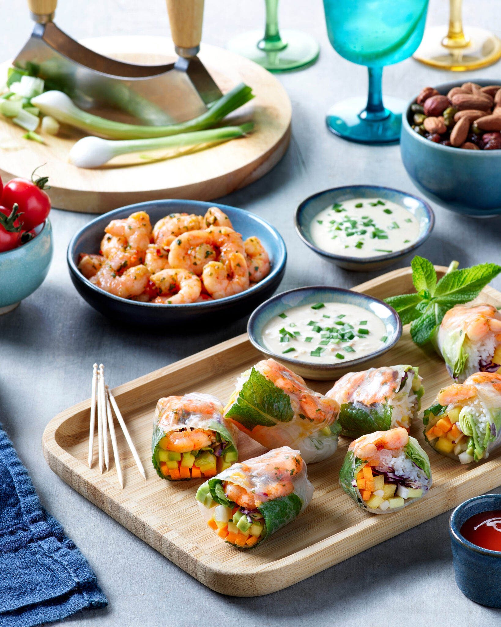 Mini rouleaux de Printemps aux Crevettes sauce Piment Miti - Miti